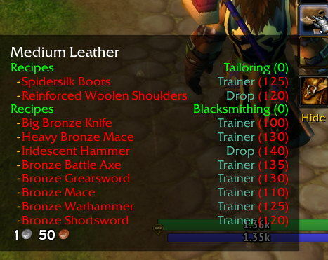 Item Tooltip Profession Icons - Turtle WoW